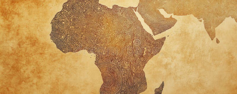 Minimalist Wallpaper Showcasing an Intricate Map of Africa with ...