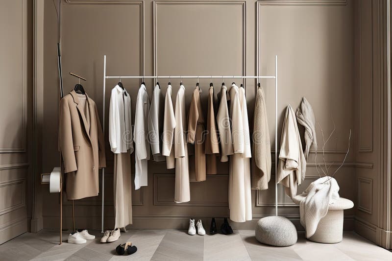 Minimalist Wardrobe Consisting of Neutral Colors and Classic ...