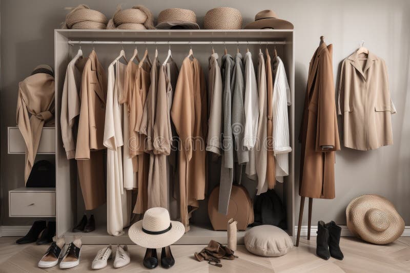 Minimalist Wardrobe Consisting of Neutral Colors and Classic ...