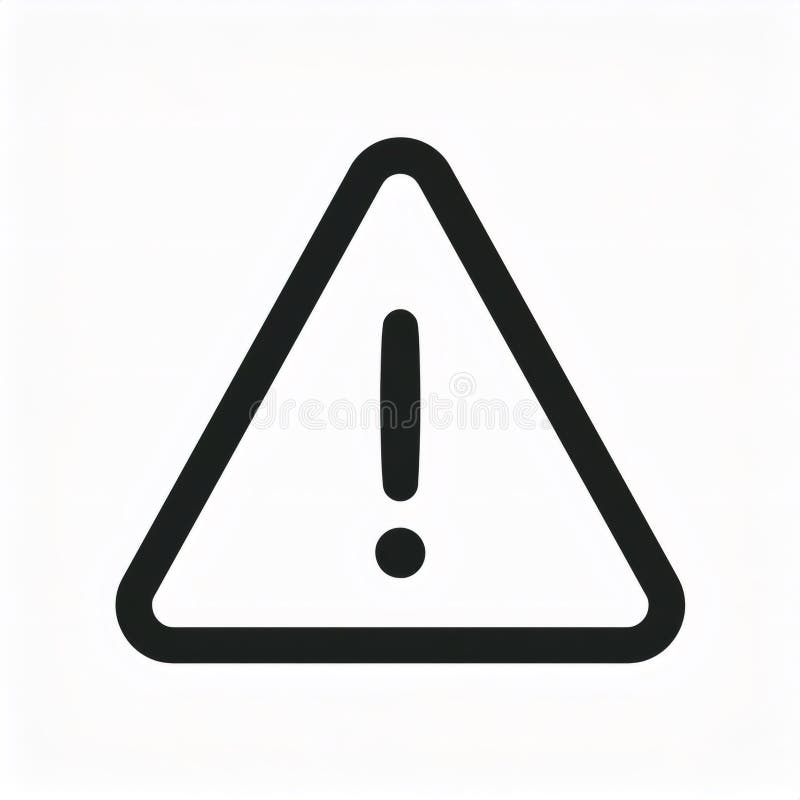 Minimalist Warning Sign with Exclamation Point, Indicating Potential ...