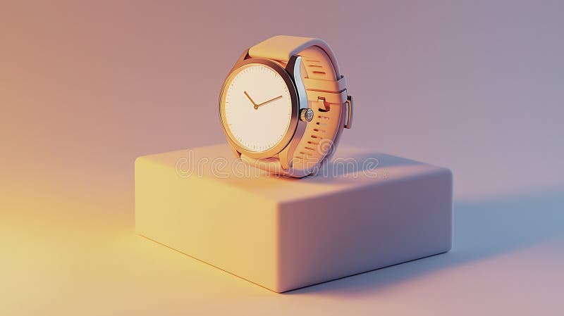 Minimalist Watch Mockup Showcasing a Blank Display with Soft Lighting ...