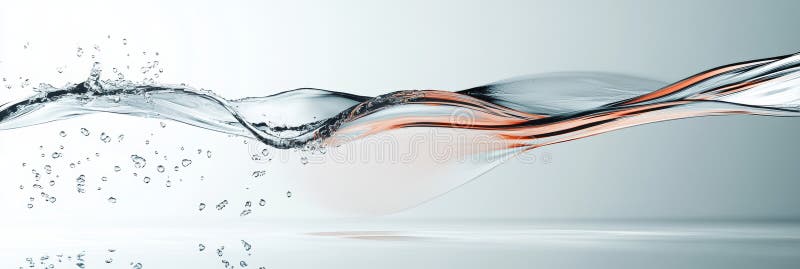 Minimalist Water Wave, Flowing Stream Lines, Abstract Background for ...
