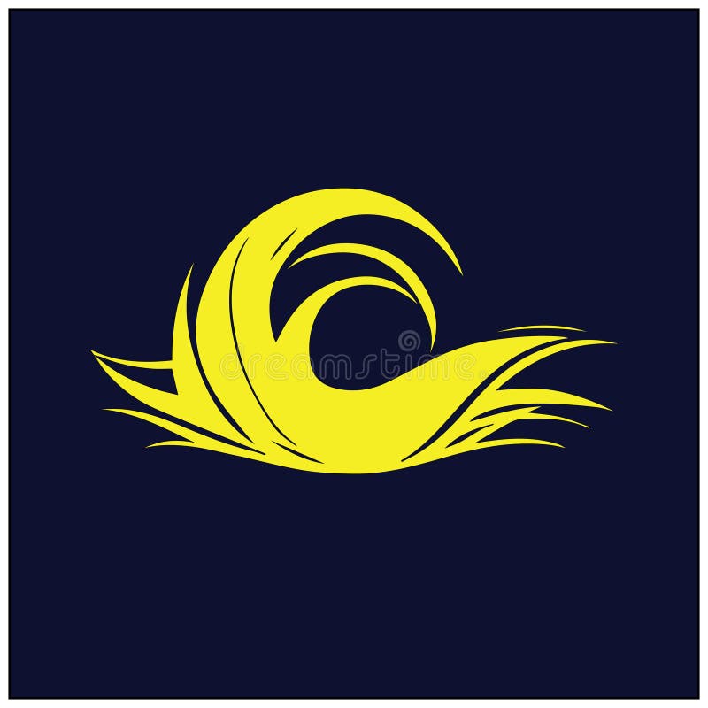 Minimalist Wave Symbol Logo Design of Modern Elegance. Stock Vector ...