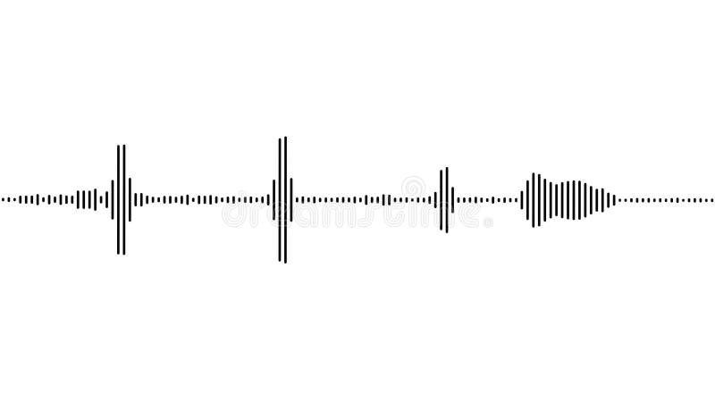 Audio Waveform Loop Black and White Stock Video - Video of radio ...