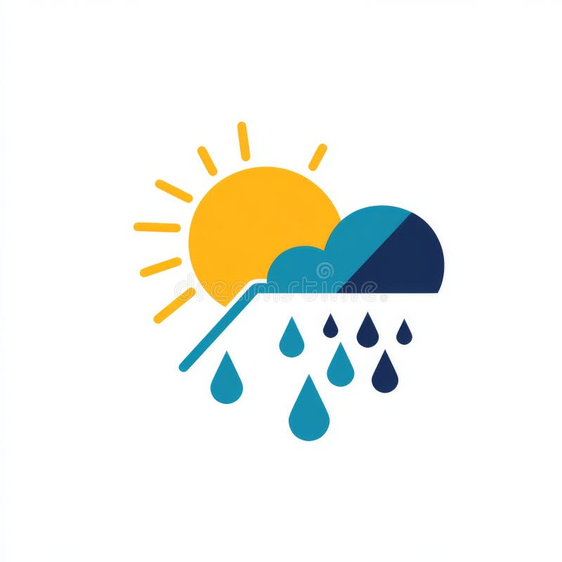 Minimalist Weather Forecast Logo Stock Illustration - Illustration of ...
