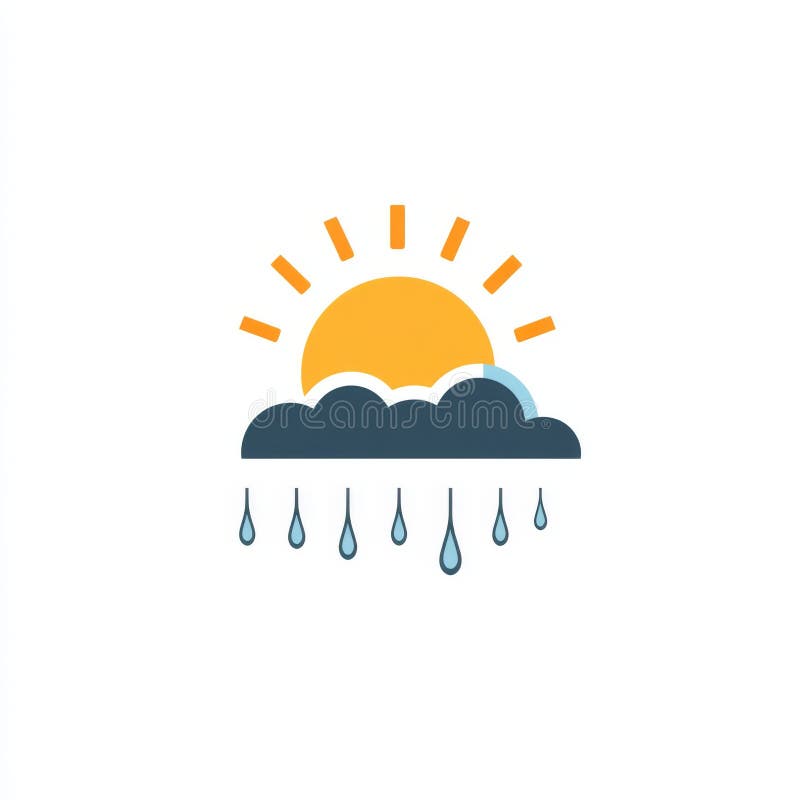 Minimalist Weather Forecast Logo Stock Illustration - Illustration of ...
