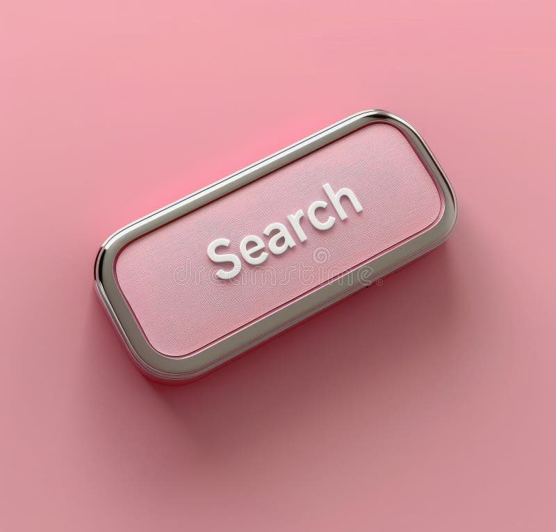 Minimalist Web Search Button with Pink Background for Modern UI Design ...
