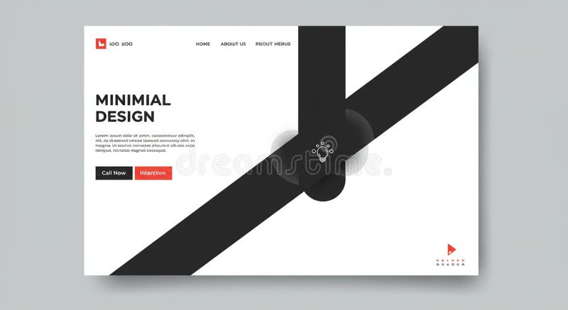 Minimalist Webpage Design with a Clean Layout Featuring a White ...