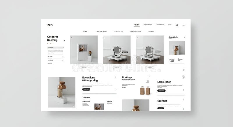A Minimalist Website Interface with a Focus on Art or Design Products ...