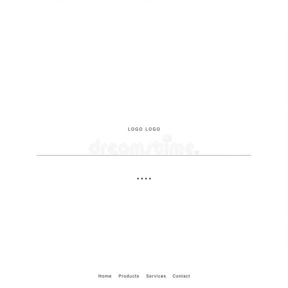 Minimalist Website Layout Featuring a Centered Placeholder Logo ...