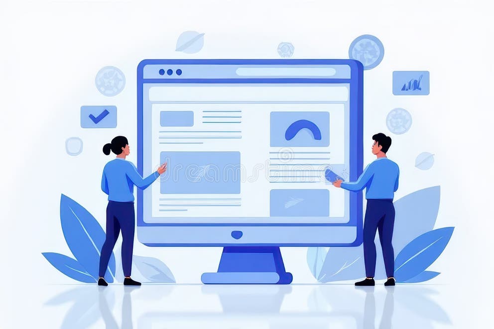 Minimalist Website Optimization Visualization Stock Illustration ...