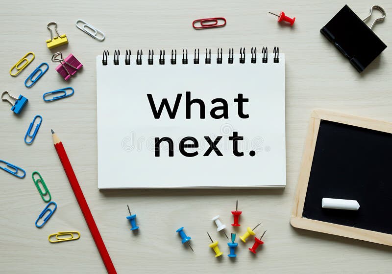 Minimalist What Next Notepad Office Planning Visual Stock Illustration ...