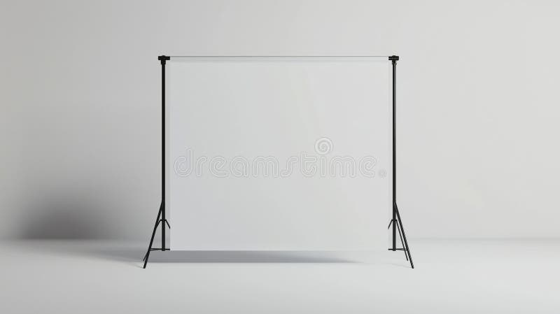 Minimalist White Backdrop Stand in Studio Setting with Soft Shadows ...
