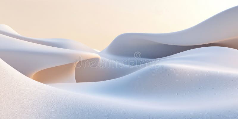A Minimalist White Background with Abstract, Flowing Curves and Soft ...