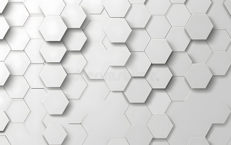 Abstract White Hexagon Pattern Background Stock Illustration ...