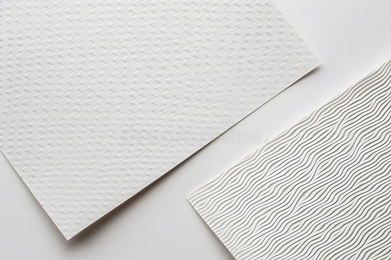 Minimalist White Background with Diamond and Wave Textures Stock ...