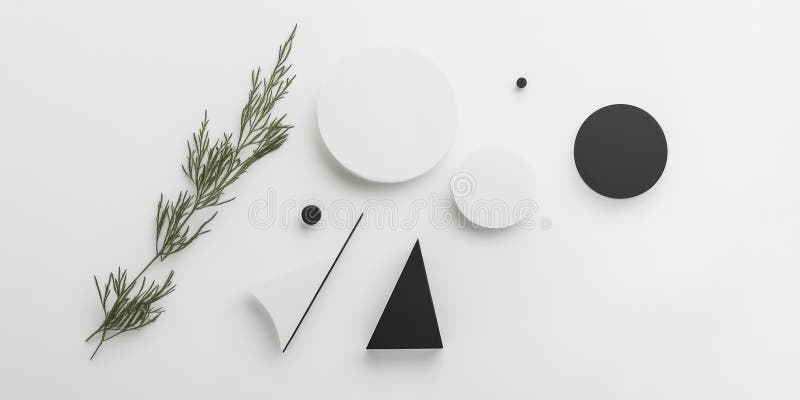 Minimalist White Background Featuring Combination Sharp Triangular ...