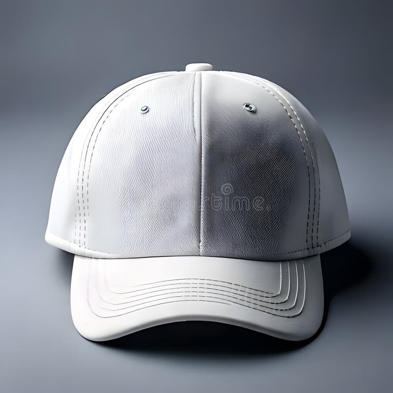Minimalist White Baseball Cap Template Showing Both Front and Back ...