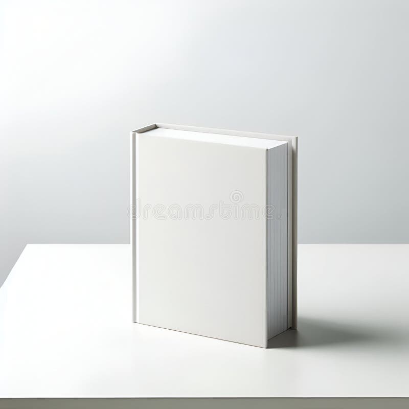 Minimalist White Book on White Background, Generative AI. Stock ...