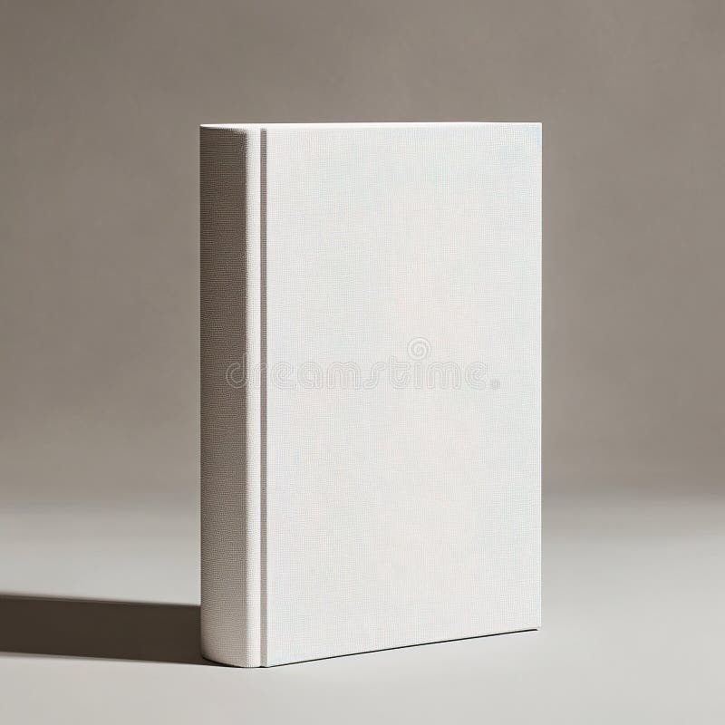Minimalist White Book Cover Representing Simplicity and Elegance Stock ...