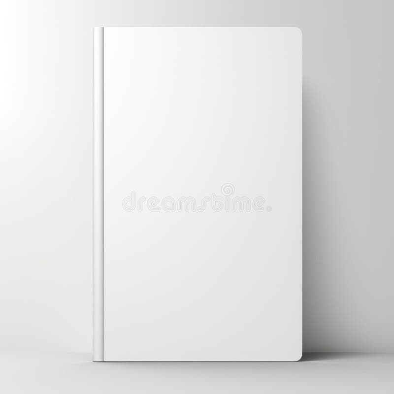 Minimalist White Book Cover Vector, Perfect for Clean Design Projects ...