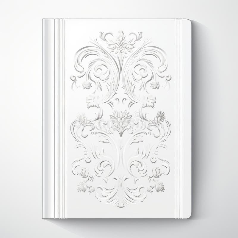 Minimalist White Book Cover Vector, Perfect for Clean Design Projects ...