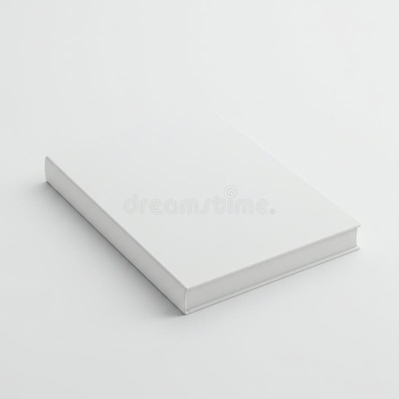 A Minimalist White Book Lies on a Plain White Surface. Its Cover is ...