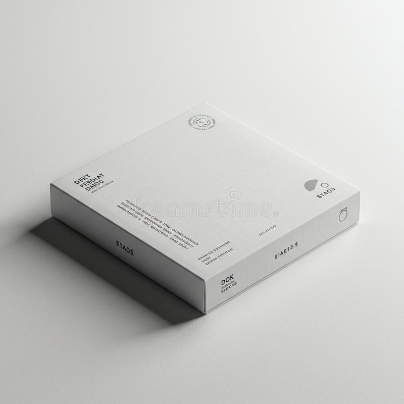Minimalist White Box with Clean Typography and Subtle Graphics, Placed ...