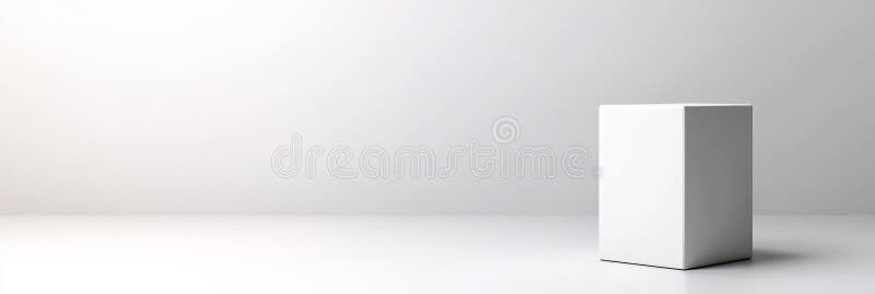 Minimalist White Box on Neutral Background a Simple White Box ...