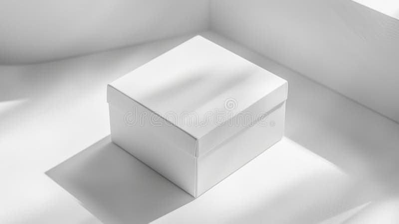Minimalist White Box with Soft Shadows - Generative AI Stock Photo ...