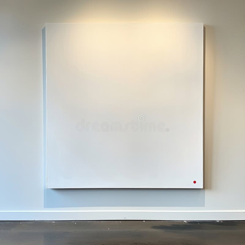 Minimalist White Canvas Subtle Red Dot Gallery Wall Stock Photos - Free ...