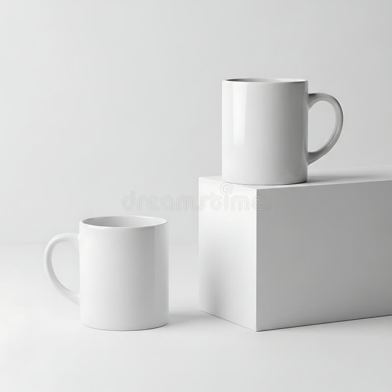 Minimalist White Ceramic Mugs Stock Illustrations – 2,856 Minimalist ...