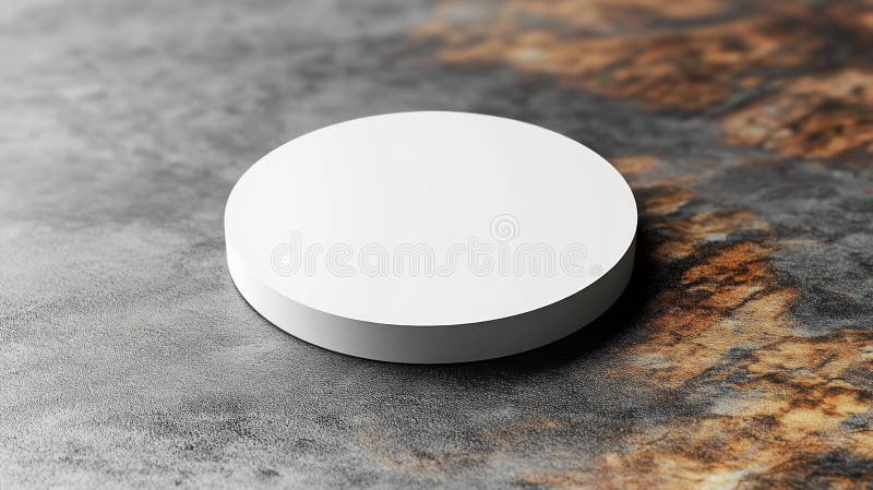 Minimalist White Circular Object on Textured Surface Generative AI ...
