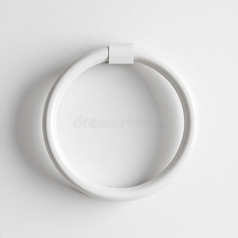 Minimalist White Circular Ring on Light Background - Simple Geometric ...