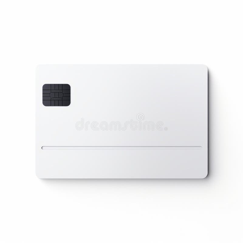 Minimalist White Credit Card with Playful Simplicity Stock Illustration ...