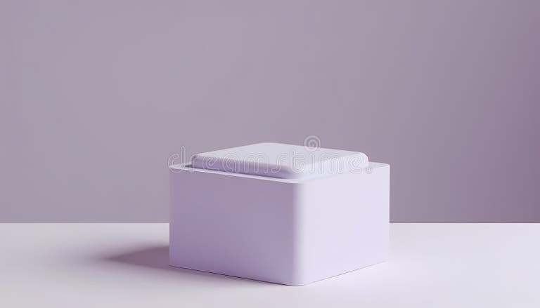 Minimalist White Cube Display Stock Illustration - Illustration of commerce, display: 381691398