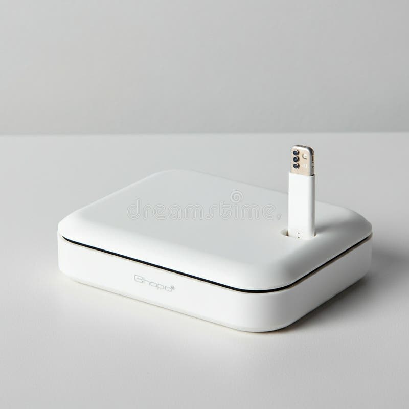 A Minimalist White Device with a Rectangular Shape Features a ...
