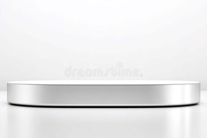 Minimalist White Display Platform in a Bright Studio Environment ...
