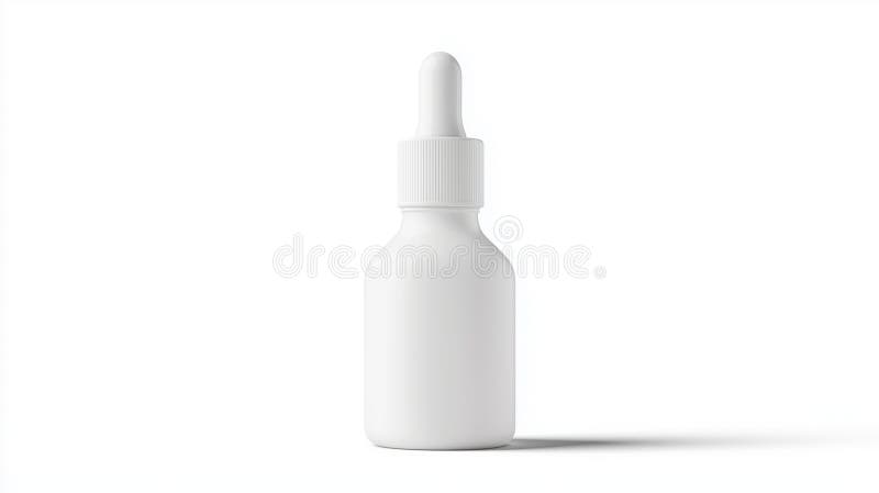 Minimalist White Dropper Bottle with a Sleek Design Placed on a Clean ...