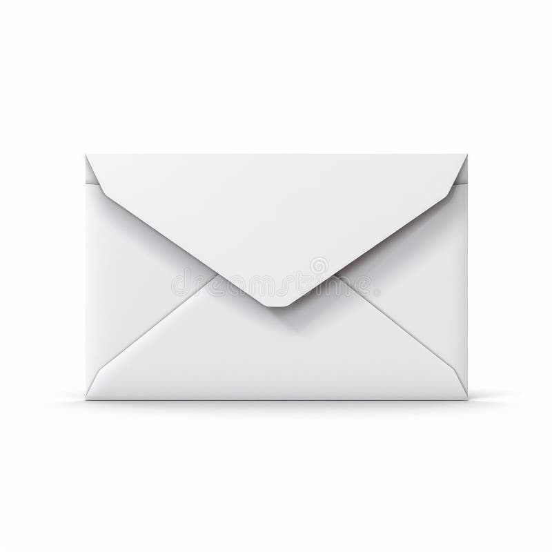 Minimalist White Envelope Design with Elegant Rectangular Shape Stock ...