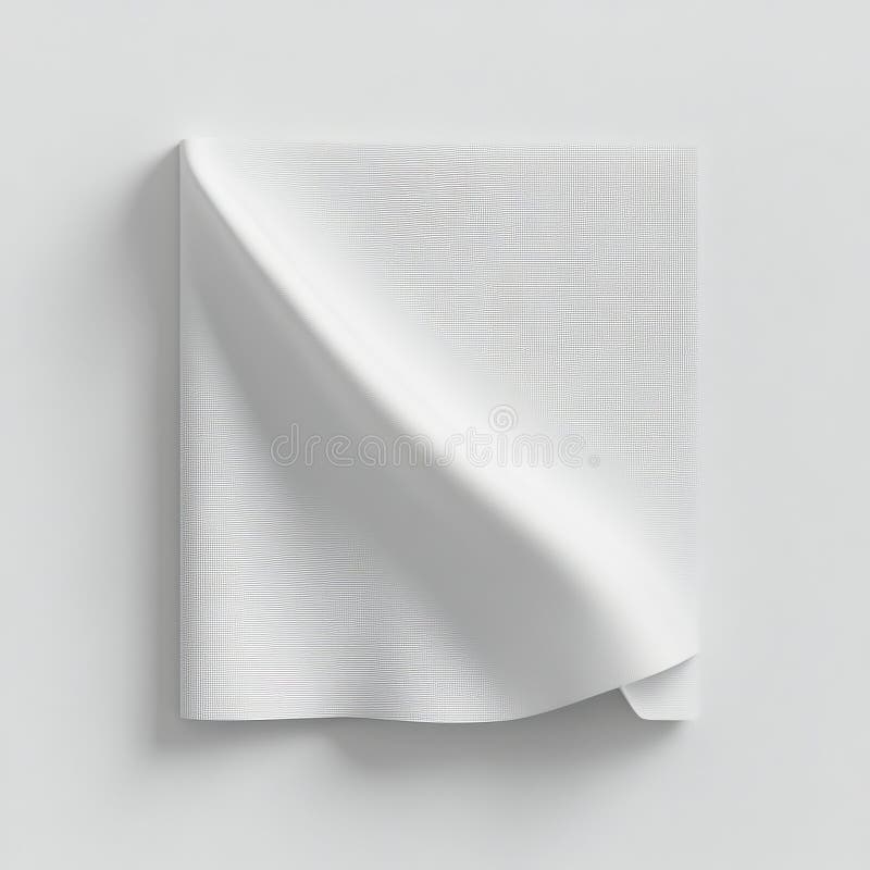 Minimalist White Fabric Folded on Wall - Elegant Textured Fabric Fold ...