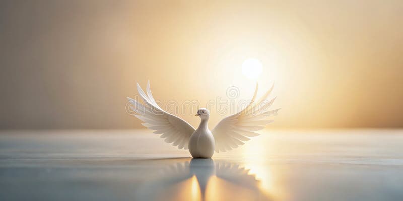 A Minimalist White Figure a Peaceful and Spiritual Symbol of Religious ...