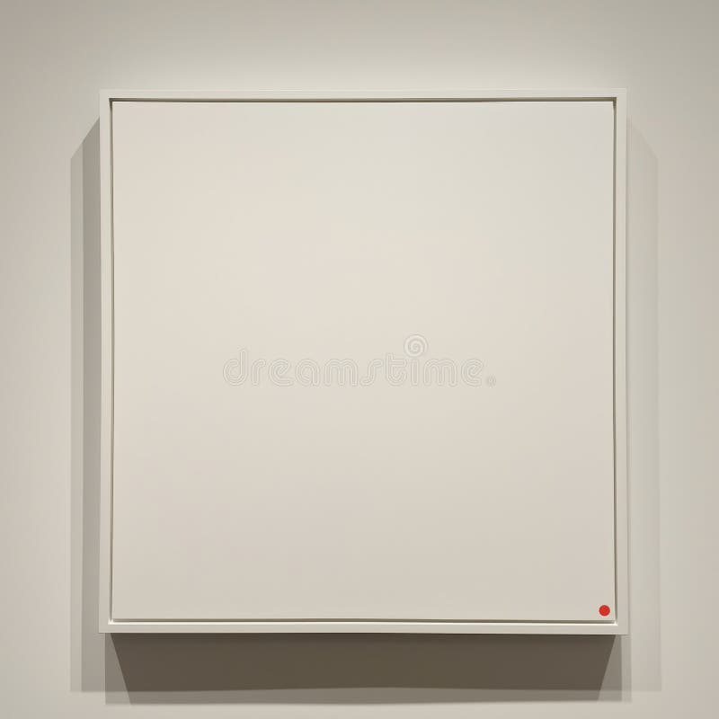 Minimalist White Canvas Red Dot Modern Art Gallery Stock Photos - Free ...