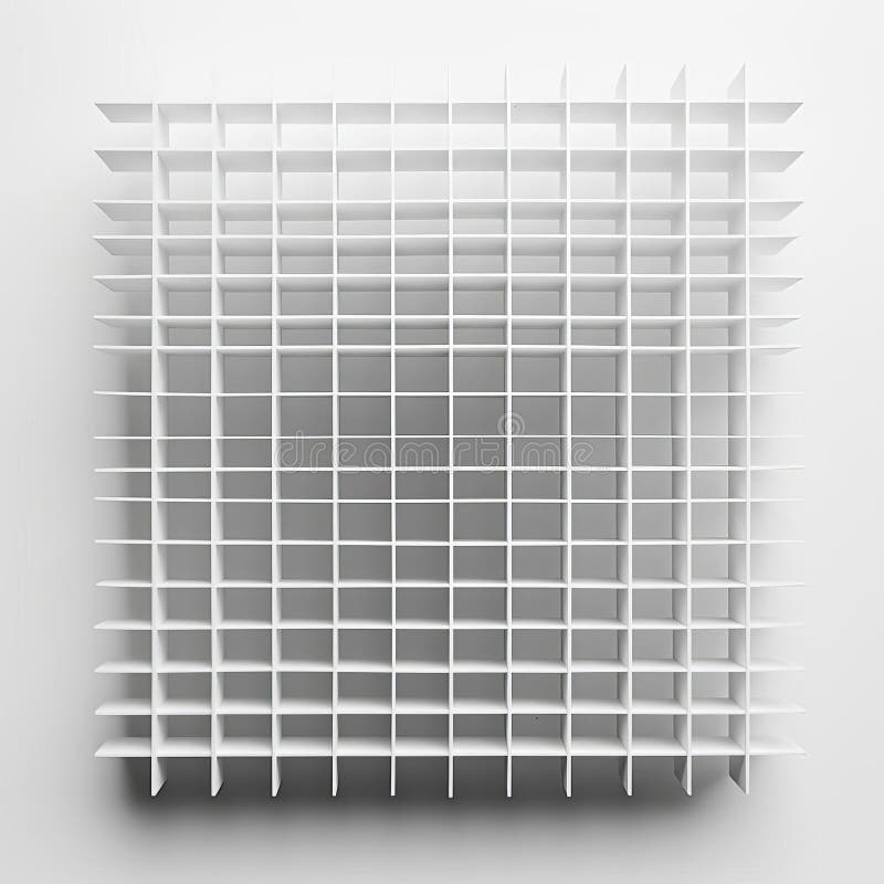Minimalist White Grid Design with Subtle Shadow Effect Stock ...