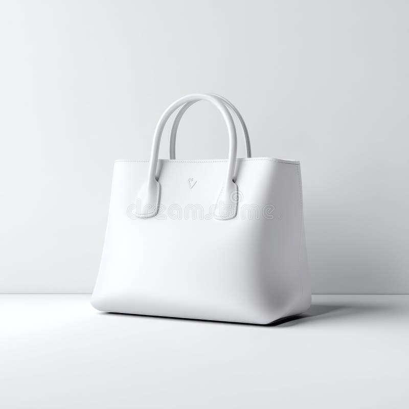 Minimalist White Handbag stock illustration. Illustration of clean ...