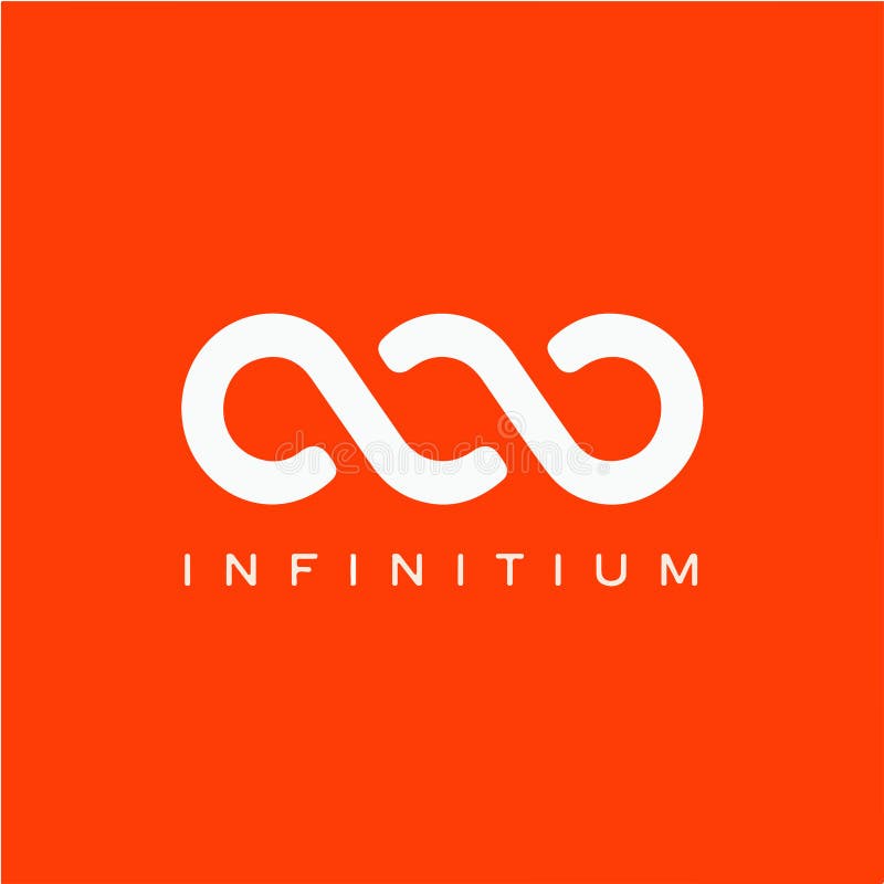 Minimalist White Infinite Symbol Logo for INFINITIUM Brand Logo Stock ...
