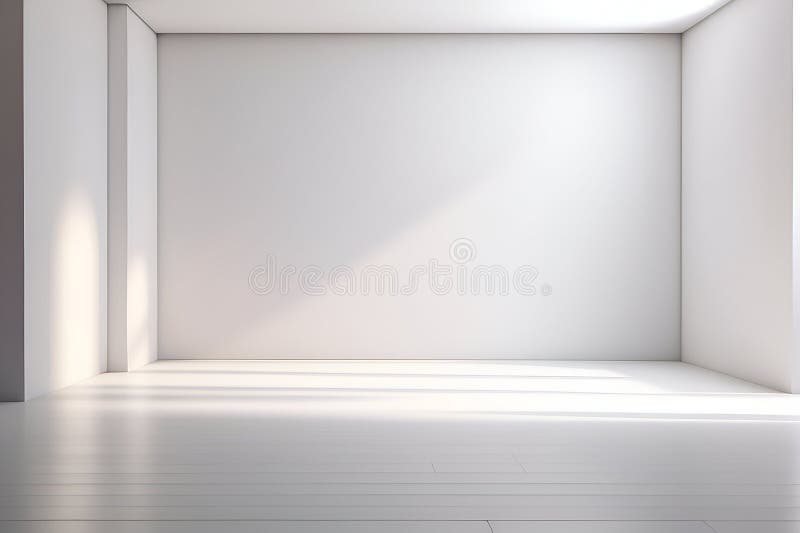 Minimalist White Interior Space Stock Photo - Image of bright ...
