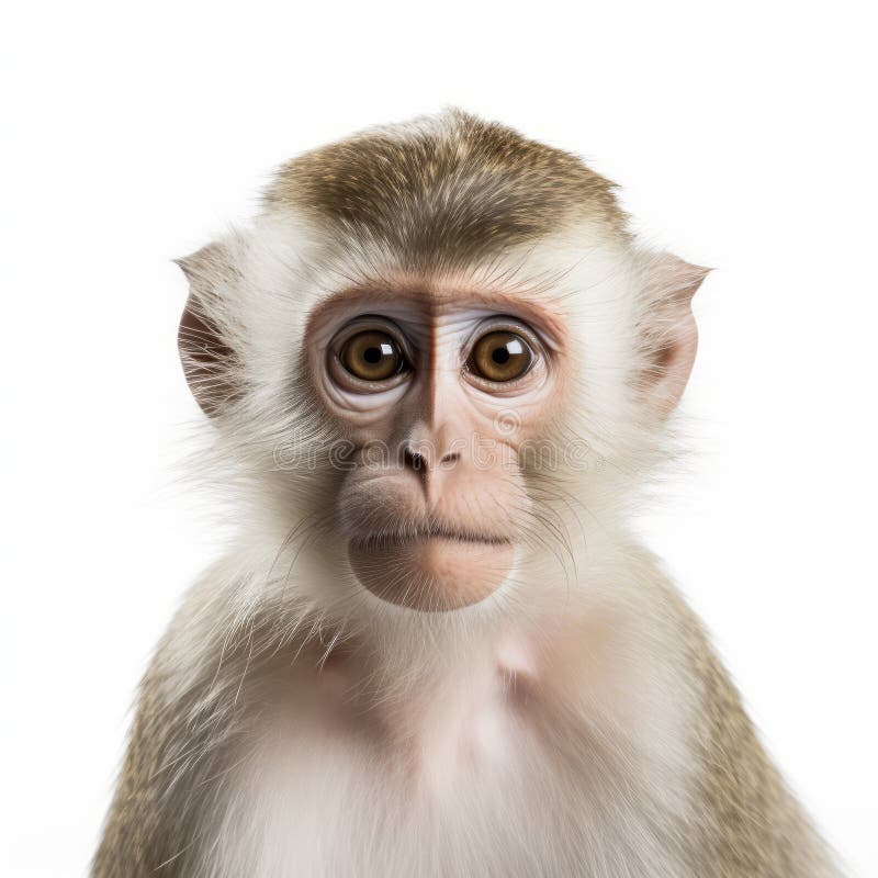 Minimalist White Monkey Portrait: Captivating Mark Seliger Style Stock ...