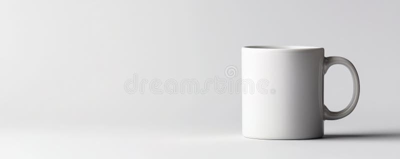 A Minimalist White Mug on a Plain Background Perfect for Showcasing ...