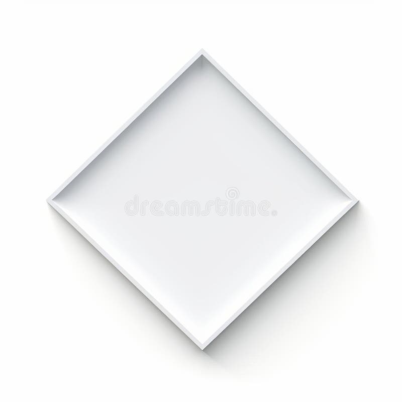 Minimalist White Nonagon Object on Clean Background Image Stock ...